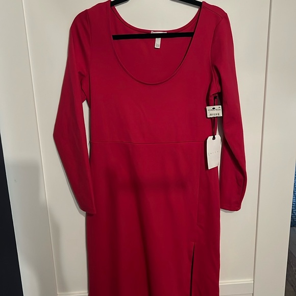 Leith | Dresses | Leith Long Sleeve Dress 75 Polyester 2 Viscose 4 ...